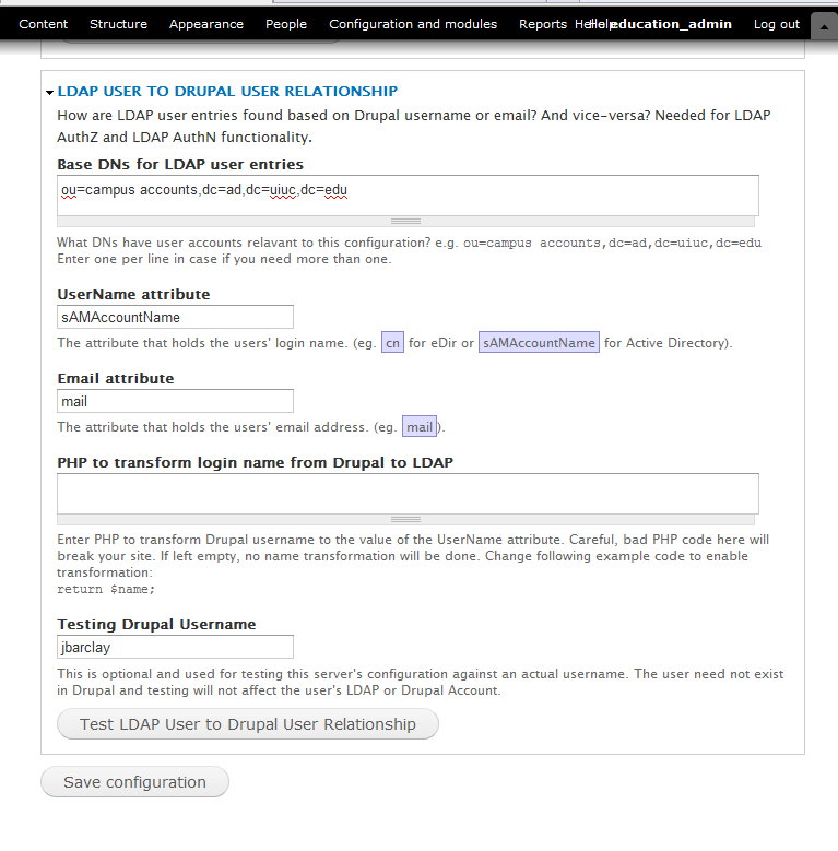 Ldapapi Module Functional Requirements And Code Stubs Drupal Groups