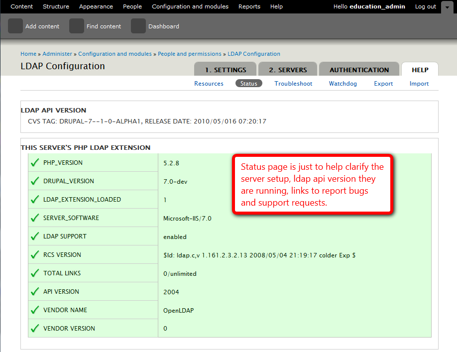 LDAP_API Module Functional Requirements and Code Stubs | Drupal Groups