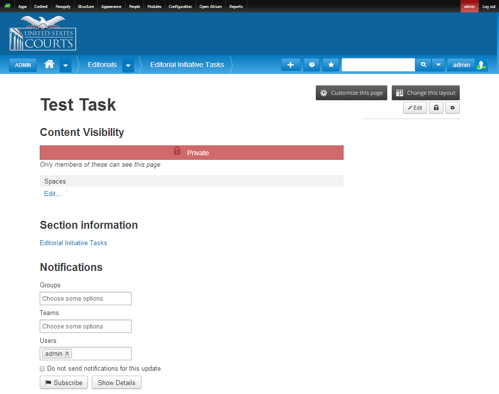 Task layout | Drupal Groups