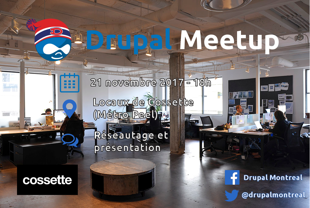 Rencontre Novembre 2017 / November 2017 Meetup | Drupal Groups