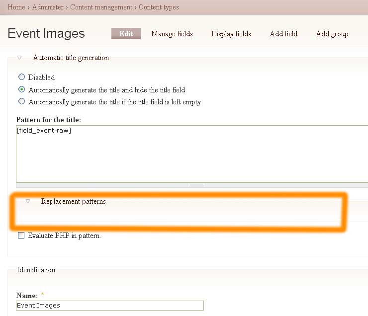 Replacement Patterns Not Available | Drupal Groups