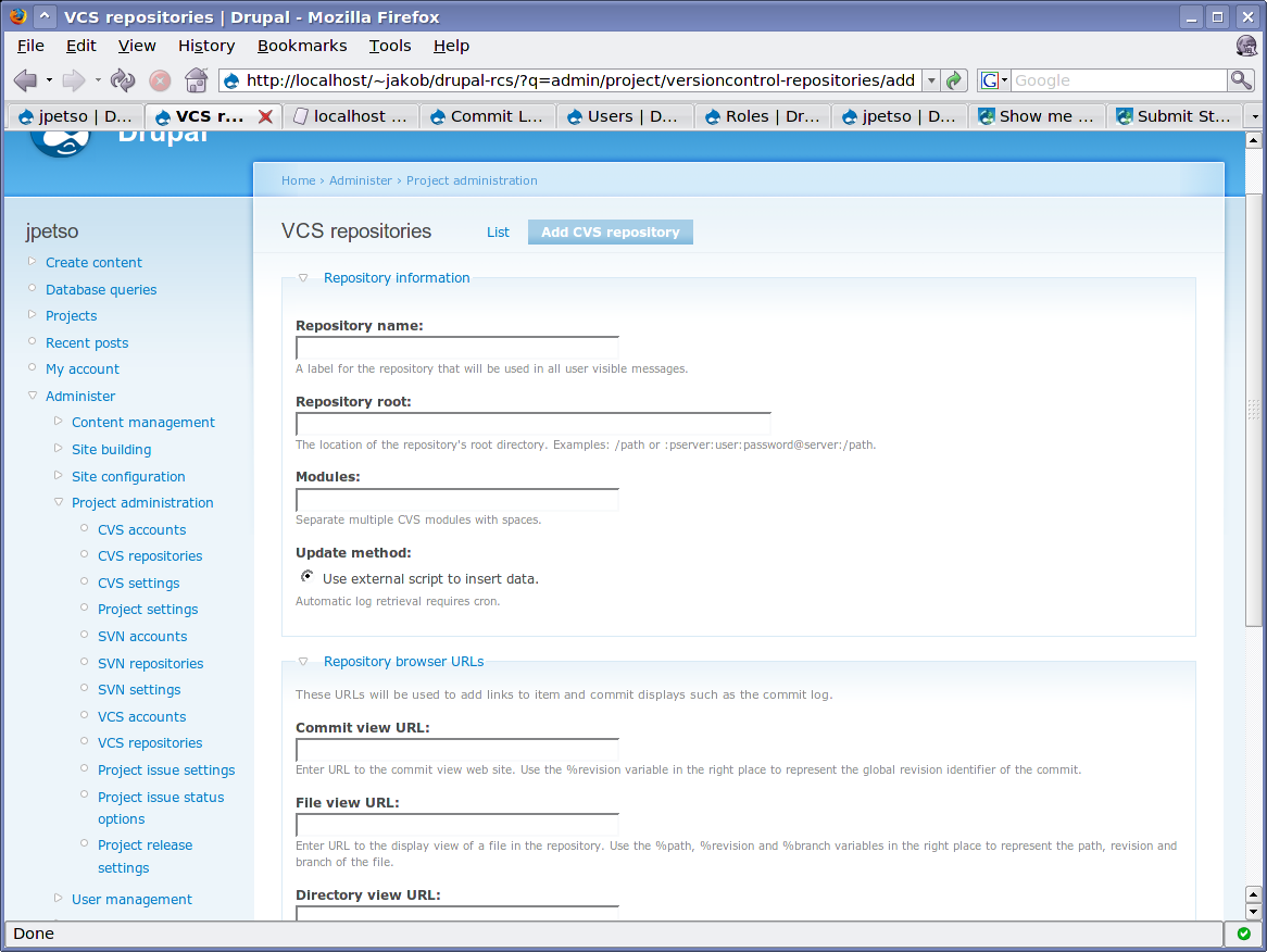 VCS management | Drupal Groups