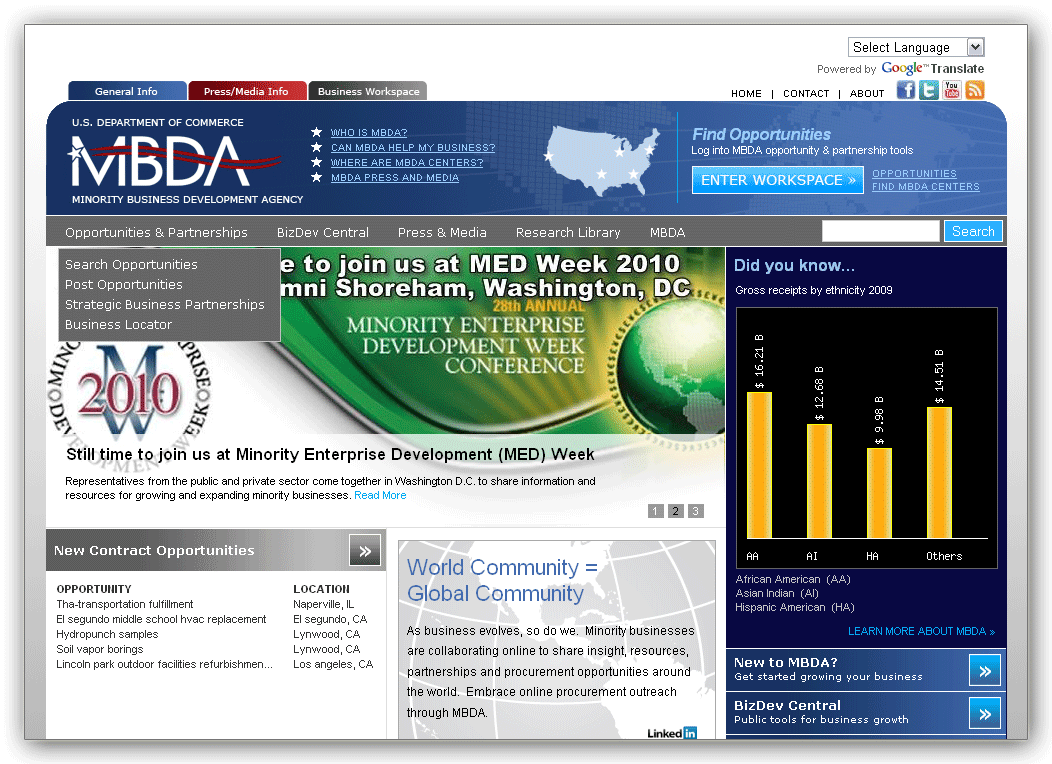 Drupal and seamless integration of legacy infrastructure at MBDA.gov ...