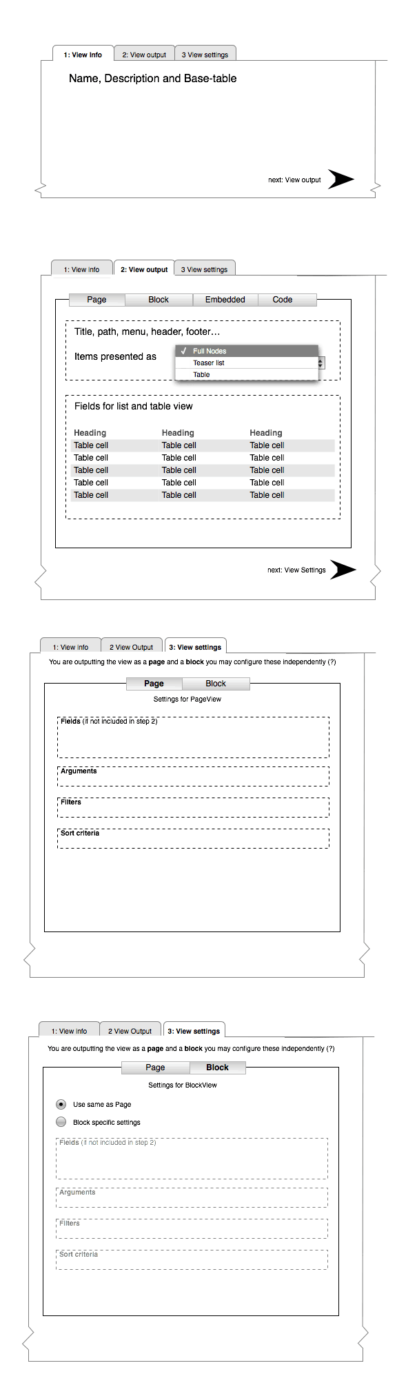 Views UI mockups | Drupal Groups